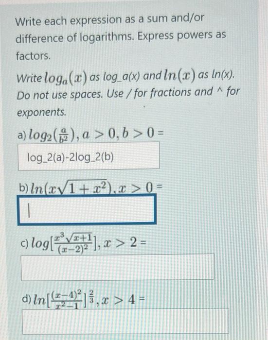 Solved Write each expression as a sum and/or difference of | Chegg.com