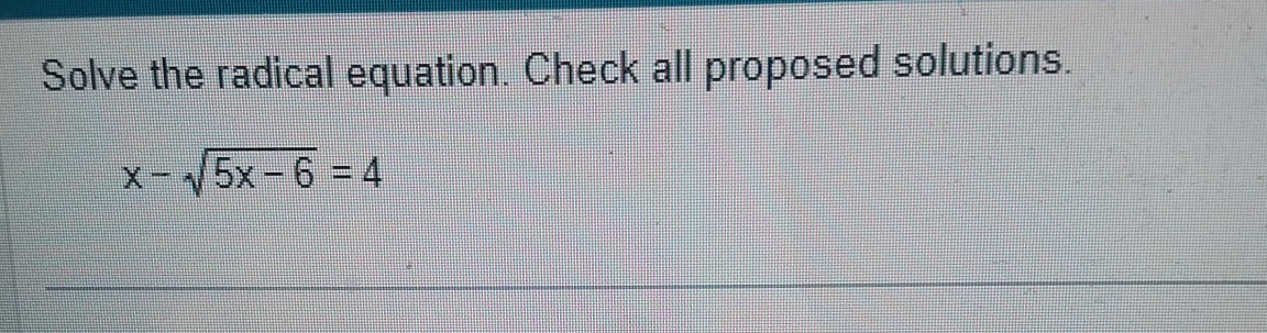 Solved Solve the radical equation. Check all proposed | Chegg.com