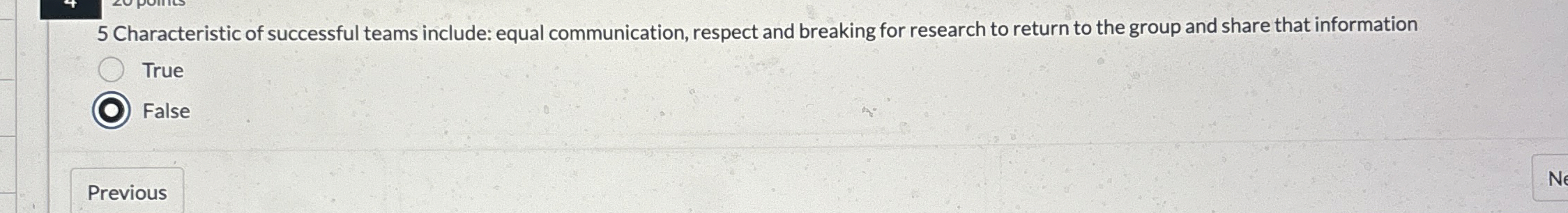 Solved 5 ﻿Characteristic of successful teams include: equal | Chegg.com