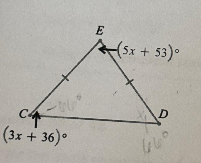Solved Suppose that ????CDE is isosceles with base | Chegg.com Solved Suppose that ????CDE is isosceles with base | Chegg.com