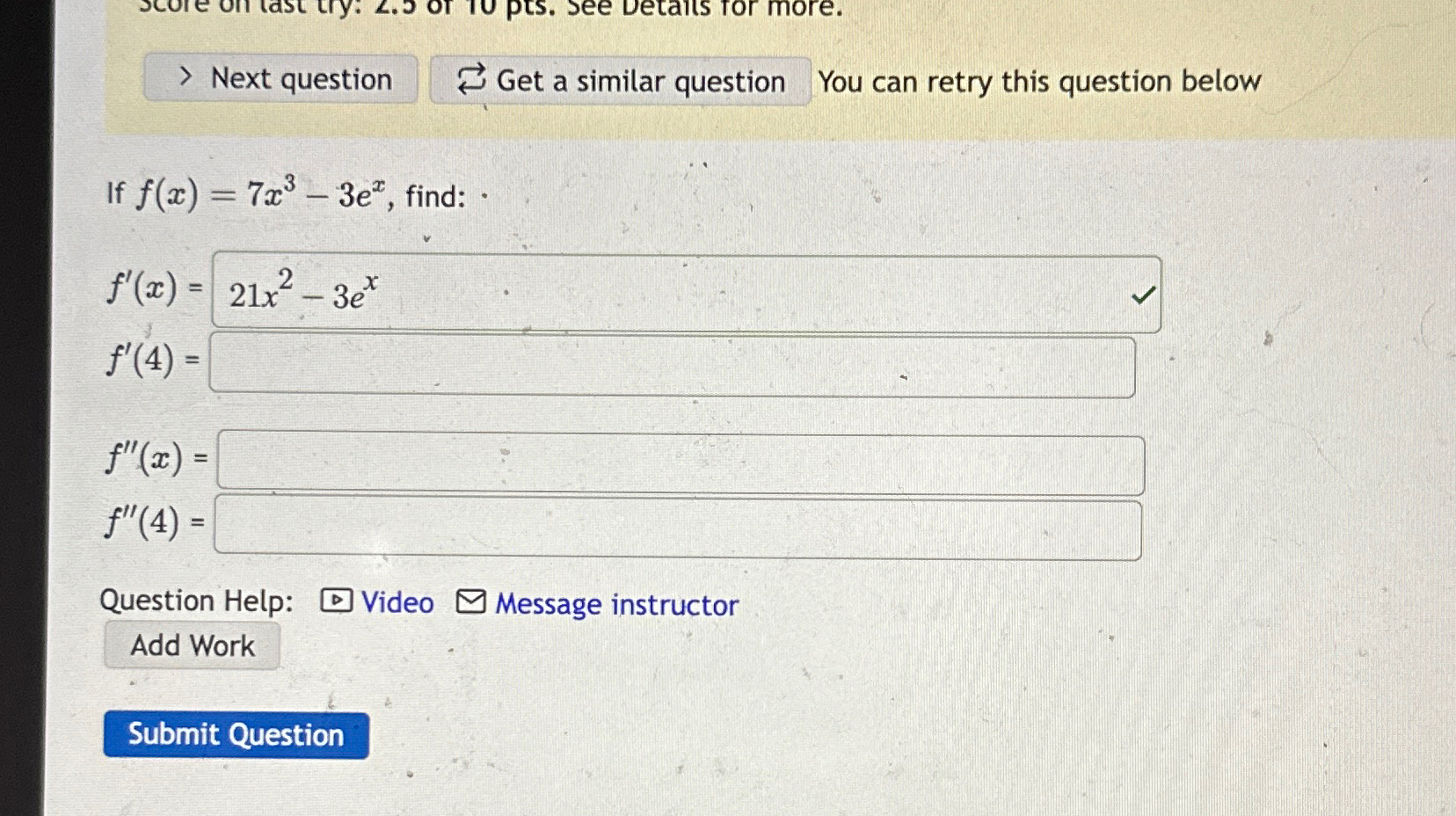 Solved ⇄ ﻿Get a similar question You can retry this question | Chegg.com