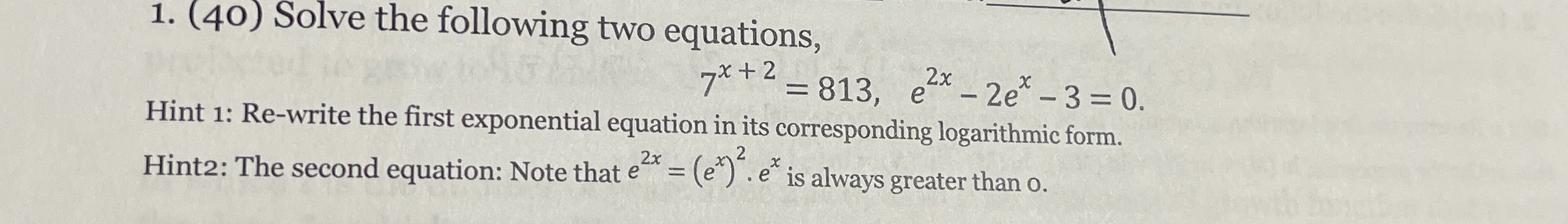 (40) ﻿Solve the following two | Chegg.com