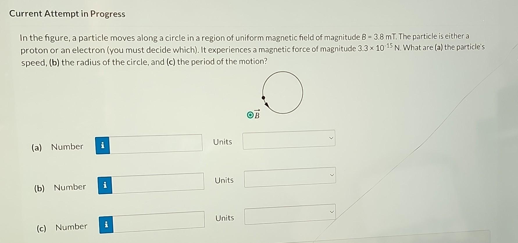 Solved Current Attempt in Progress In the figure, a particle | Chegg.com