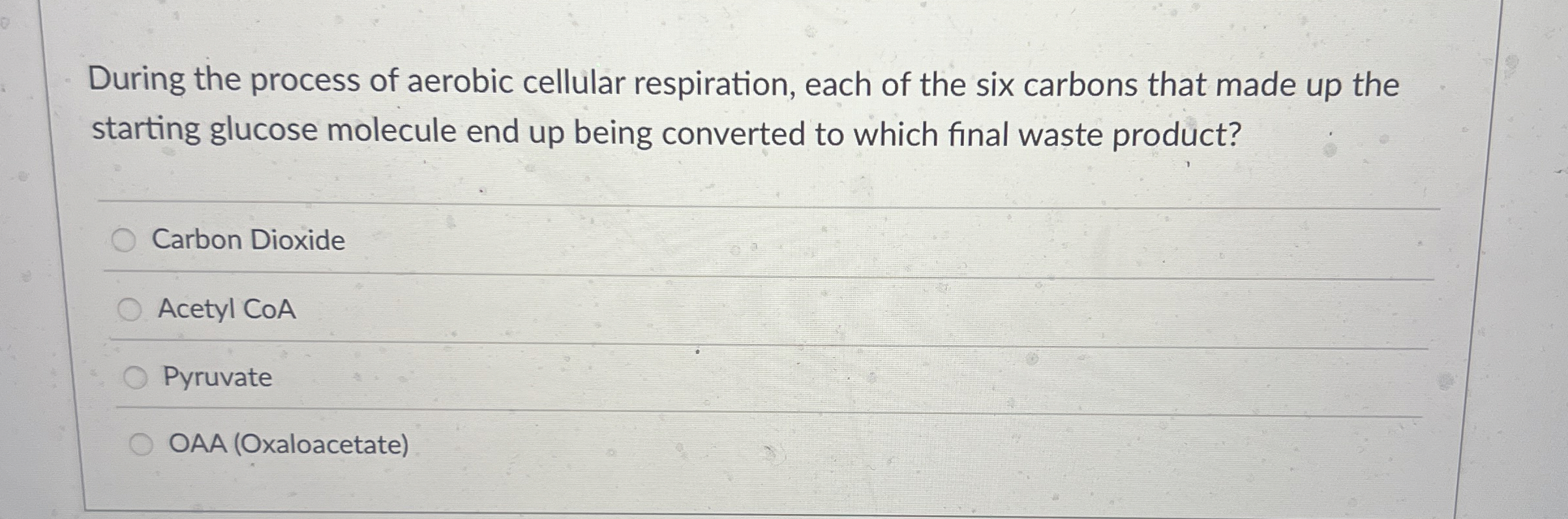Solved During the process of aerobic cellular respiration, | Chegg.com