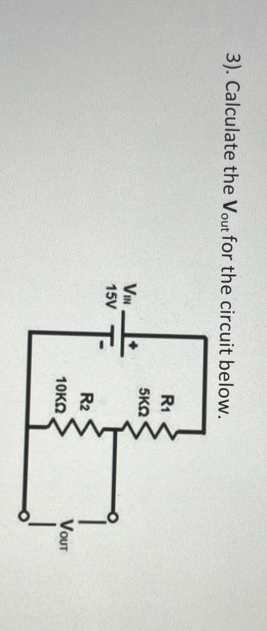 Solved . ﻿Calculate the Vout ﻿for the circuit below. | Chegg.com