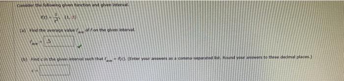 Solved Consider the following given function and given | Chegg.com