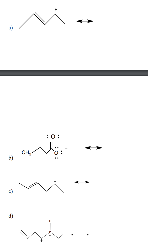Solved Draw the resonance structures for the following | Chegg.com
