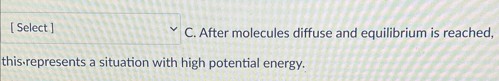 Solved C. ﻿After molecules diffuse and equilibrium is | Chegg.com