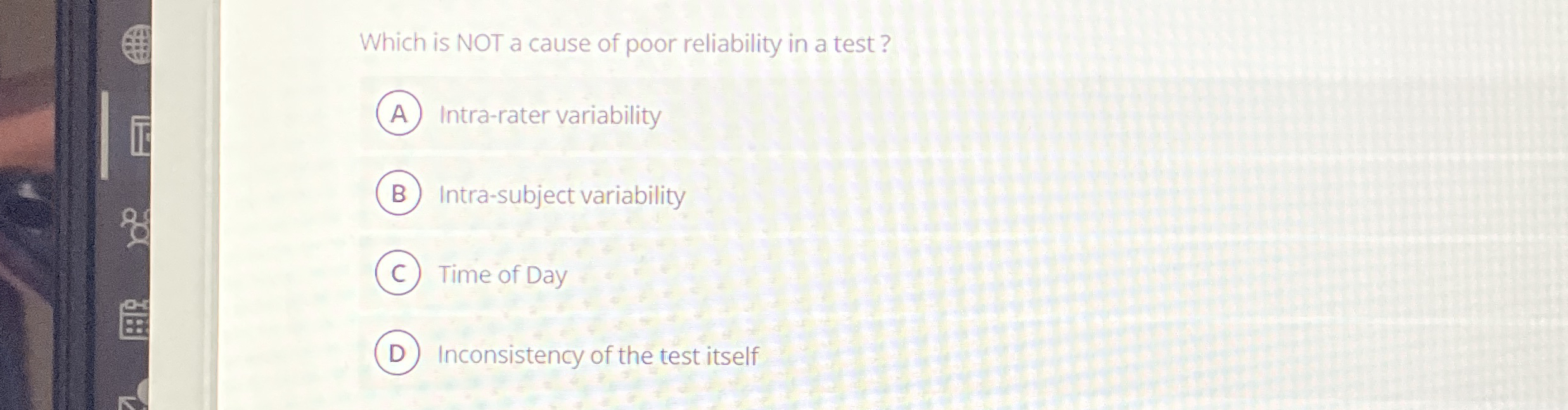 Solved Which is NOT a cause of poor reliability in a | Chegg.com