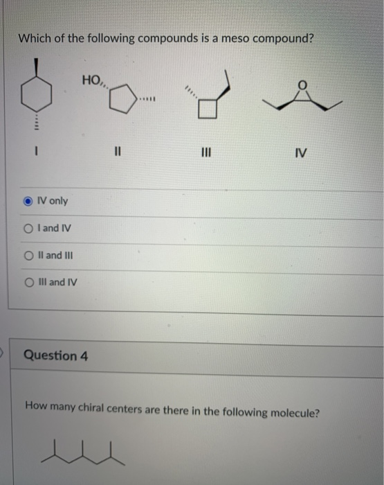 Solved Which of the following compounds is a meso compound? | Chegg.com
