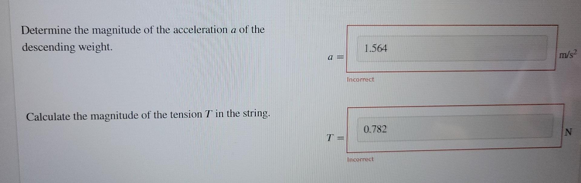Solved A 240-g mass hangs from a string that is wrapped | Chegg.com