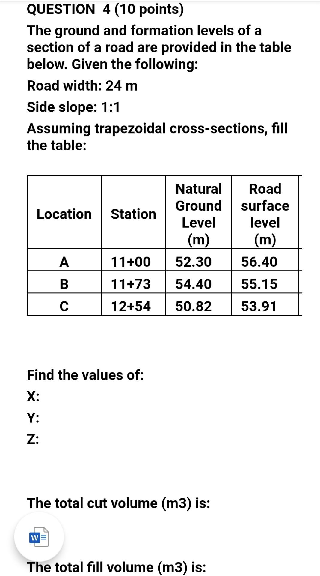 Solved QUESTION 4 (10 points) The ground and formation | Chegg.com