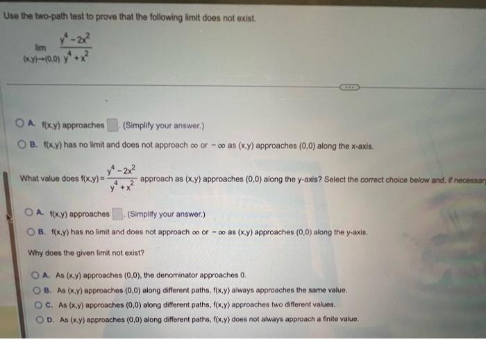 Solved Use the two-path test to prove that the following | Chegg.com