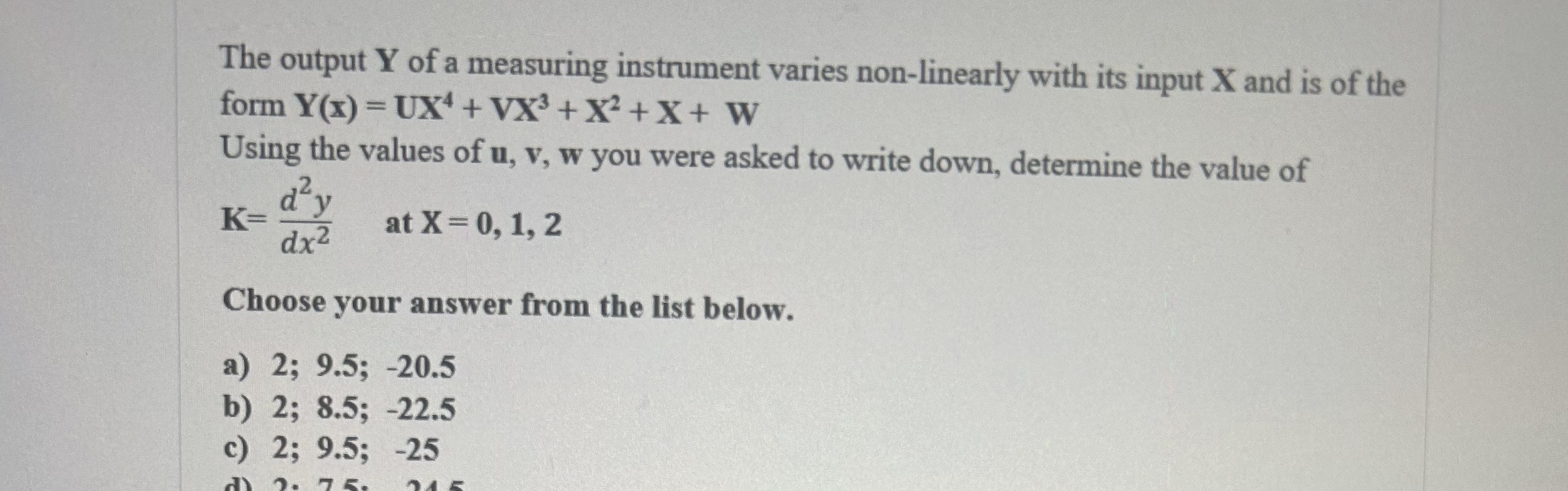 Solved The output Y ﻿of a measuring instrument varies | Chegg.com