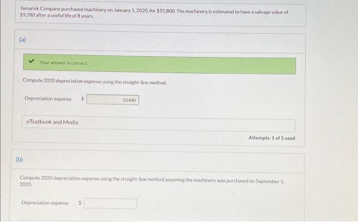 Solved Tamarisk Company purchased machinery on January 1, | Chegg.com