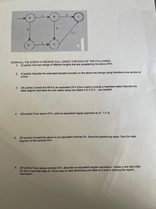 Solved SHOW ALL THE STEPS TO RECEIVE FULL CREDIT FOR EACH OF | Chegg.com