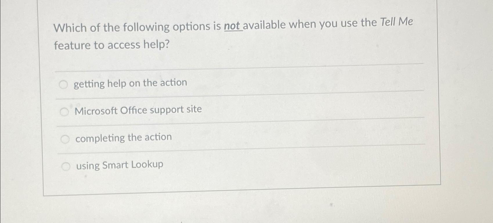 Solved Which of the following options is not available when | Chegg.com