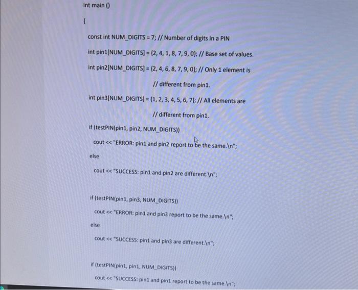 Solved Modify the following program so pin1, pin2, and pin3 | Chegg.com