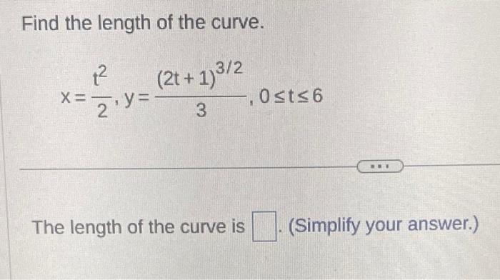 Solved Find the length of the curve. | Chegg.com
