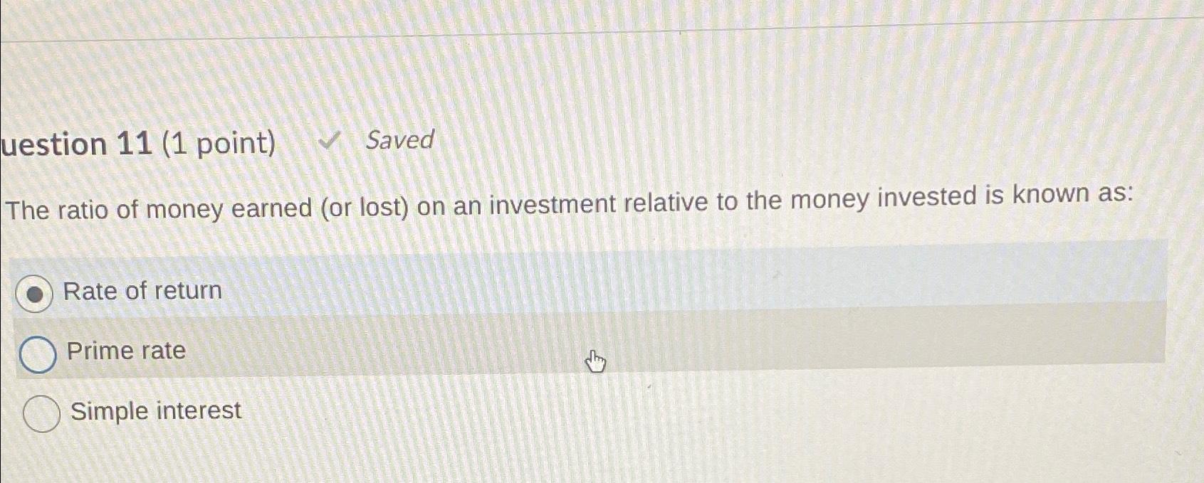 Solved uestion 11 (1 point) SavedThe ratio of money | Chegg.com Solved uestion 11 (1 point) SavedThe ratio of money | Chegg.com