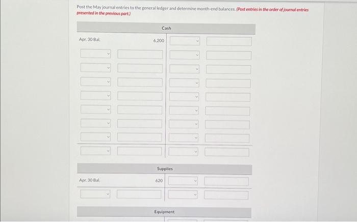 Solved Please post the jounal entiries to the ledger in an | Chegg.com Solved Please post the jounal entiries to the ledger in an | Chegg.com