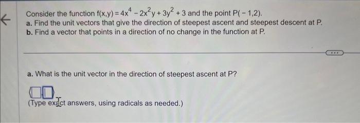 Solved Consider the function f(x,y)=4x4−2x2y+3y2+3 and the | Chegg.com