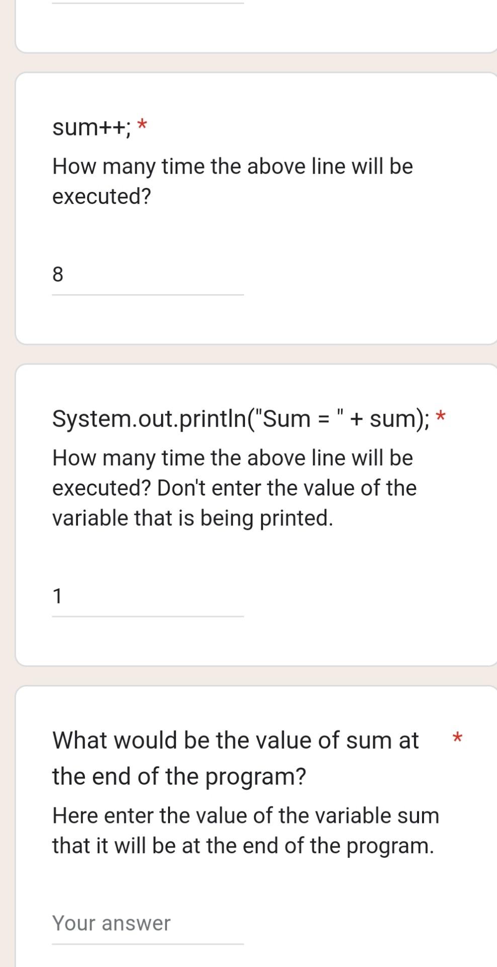 Solved Go through the following java code, you will be asked | Chegg.com