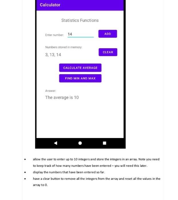 Solved - allow the user to enter up to 10 integers and store | Chegg.com