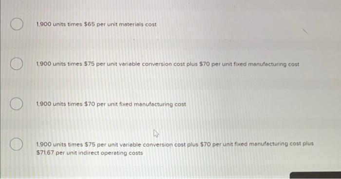 Solved The difference between the variable costing ending | Chegg.com