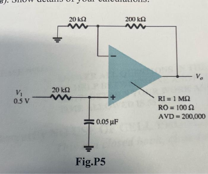 Solved 5. For the low-pass filter shown in Fig.P5, determine | Chegg.com