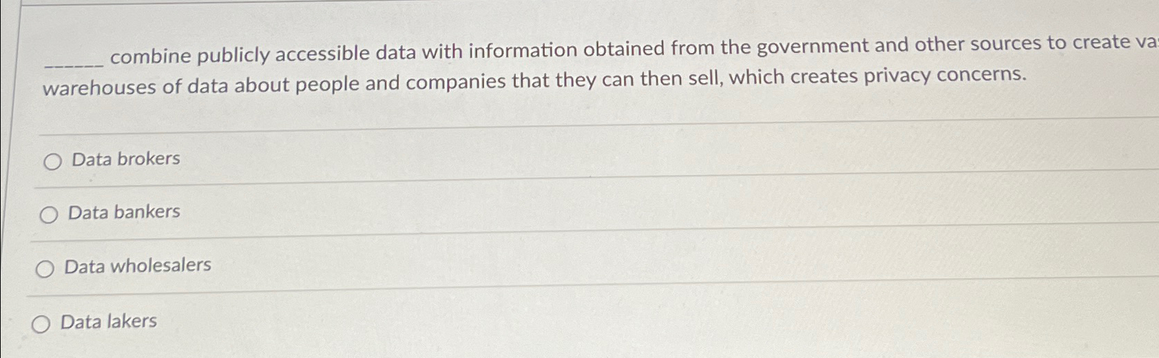 Solved combine publicly accessible data with information | Chegg.com