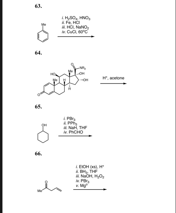 Solved i. H2SO4, HNO3 ii. Fe, HCI iii. HCI, NaNO2 iv. CuCI, | Chegg.com Solved i. H2SO4, HNO3 ii. Fe, HCI iii. HCI, NaNO2 iv. CuCI, | Chegg.com