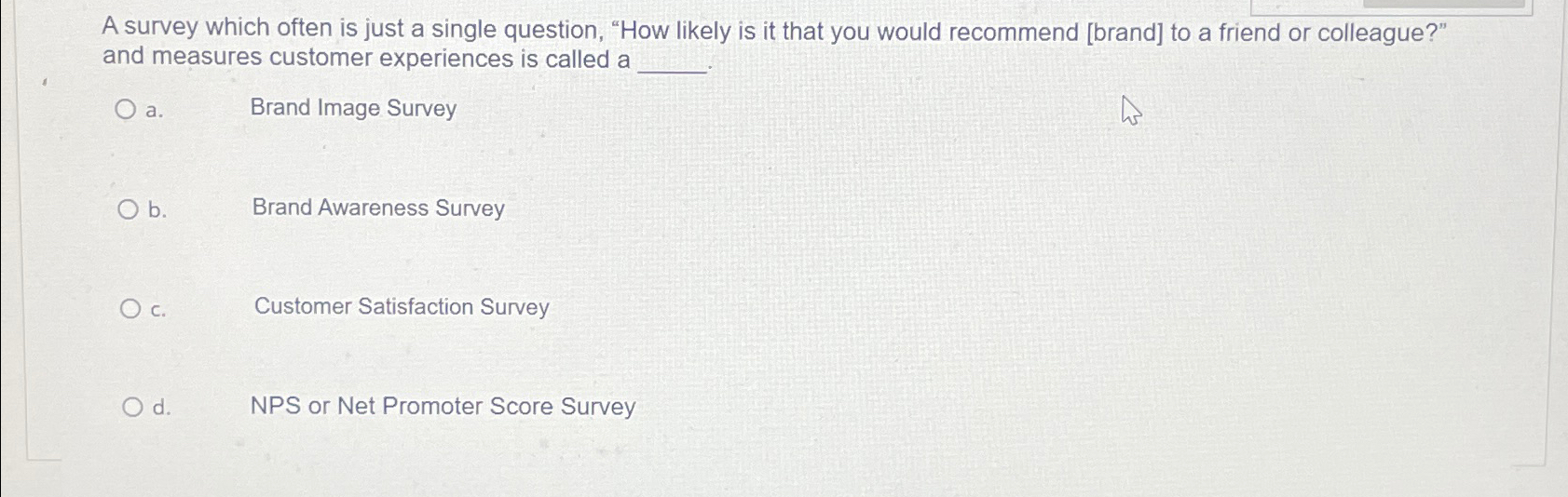 Solved A survey which often is just a single question, "How | Chegg.com