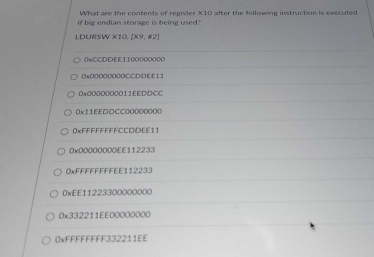 Solved What are the contents of register ×10 after the | Chegg.com