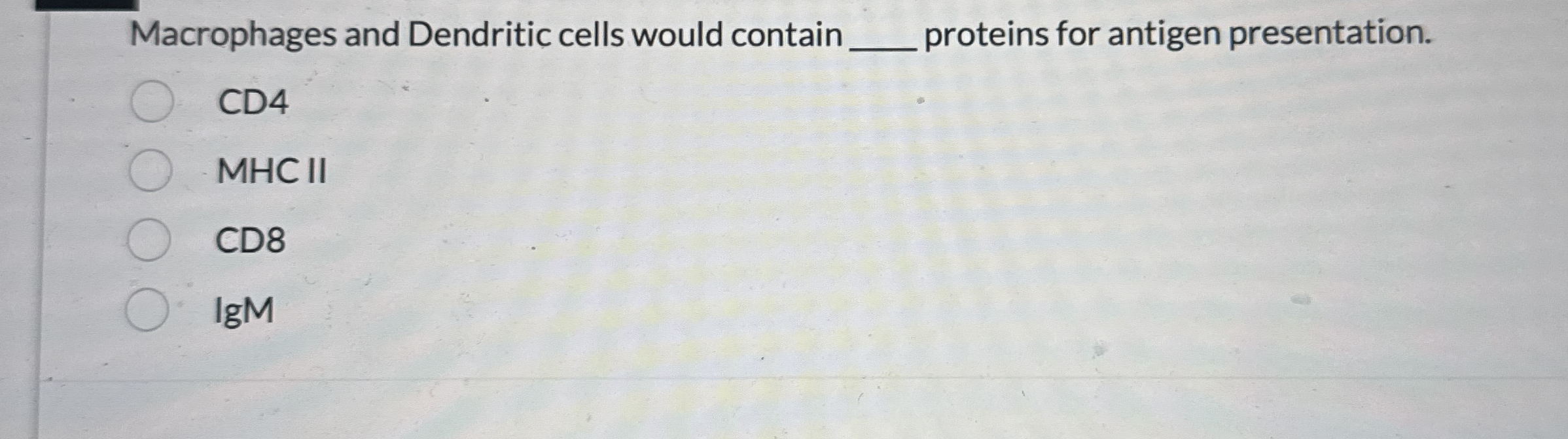 Solved Macrophages and Dendritic cells would contain q, | Chegg.com
