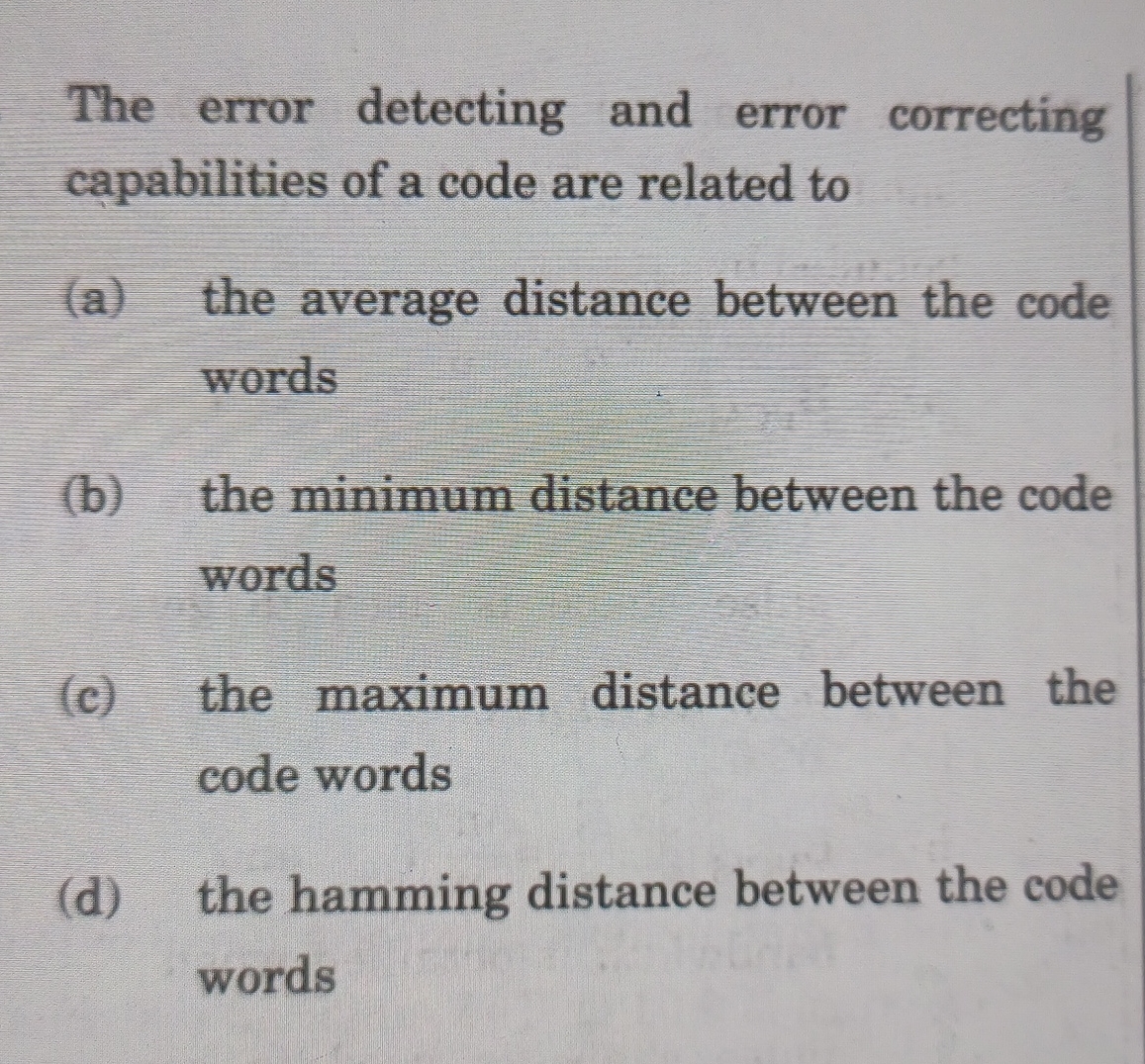 Solved The error detecting and error correcting capabilities | Chegg.com