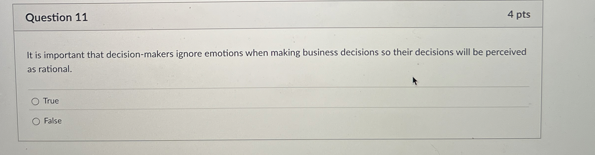 Solved Question 114 ﻿ptsIt is important that decision-makers | Chegg.com