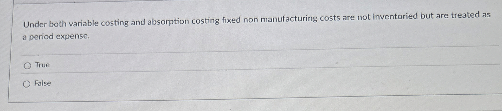 Solved Under both variable costing and absorption costing | Chegg.com