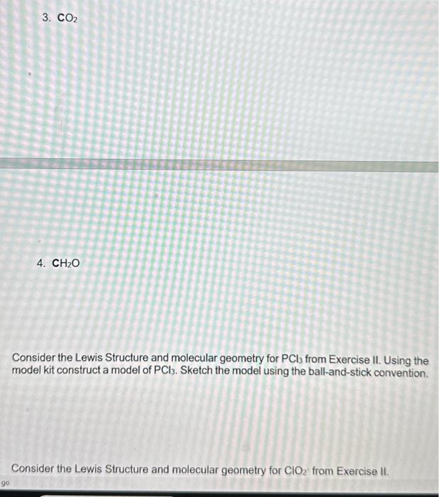 Solved Exercise I. Determining VSEPR Geometry (Use models to | Chegg.com
