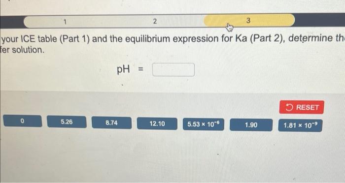 Solved Determine the pH of a buffer solution by constructing | Chegg.com
