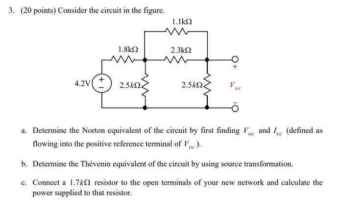 Solved 3. ( 20 points) Consider the circuit in the figure. | Chegg.com