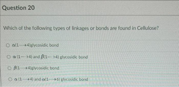 Solved Which of the following types of linkages or bonds are | Chegg.com Solved Which of the following types of linkages or bonds are | Chegg.com