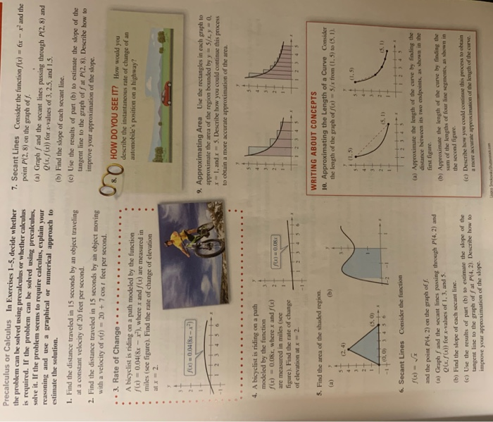 Solved Precalculus or Calculus In Exercises 1-5, decide | Chegg.com