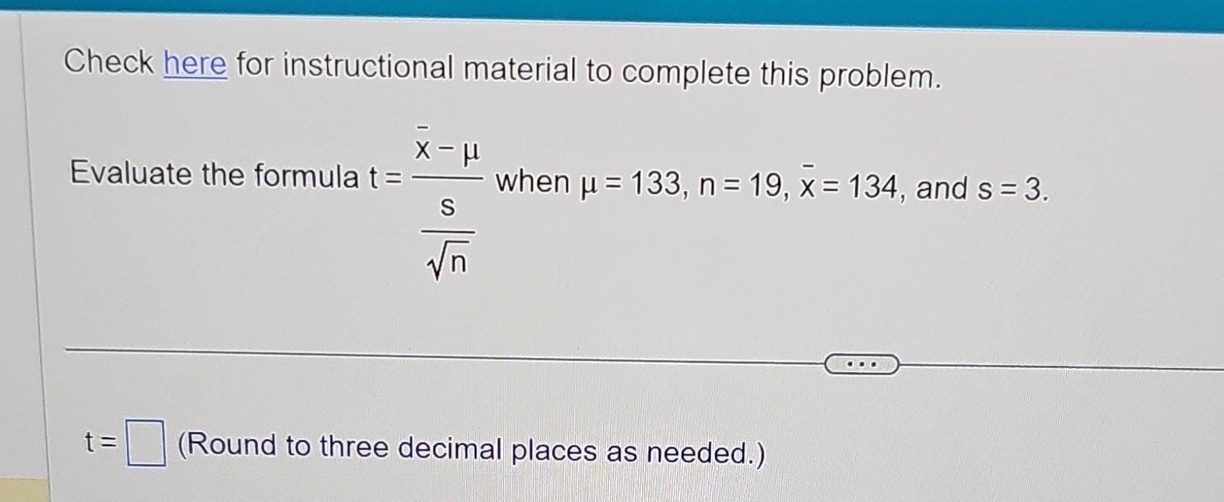 Solved Check here for instructional material to complete | Chegg.com