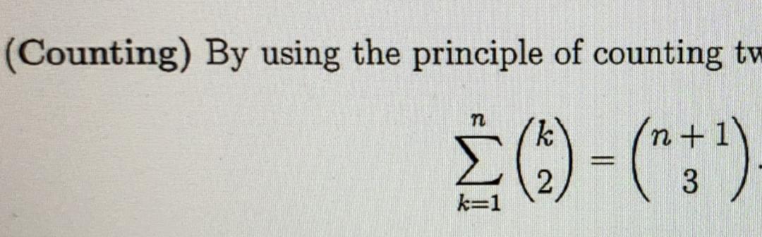 Solved (Counting) By using the principle of counting tv Σ) - | Chegg.com