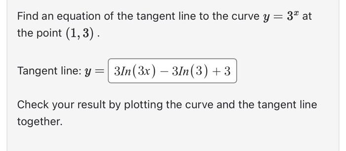 Solved Find an equation of the tangent line to the curve | Chegg.com