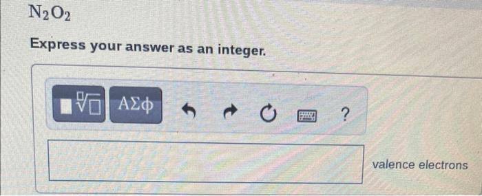 Solved COF2 Express your answer as an integer. valence | Chegg.com