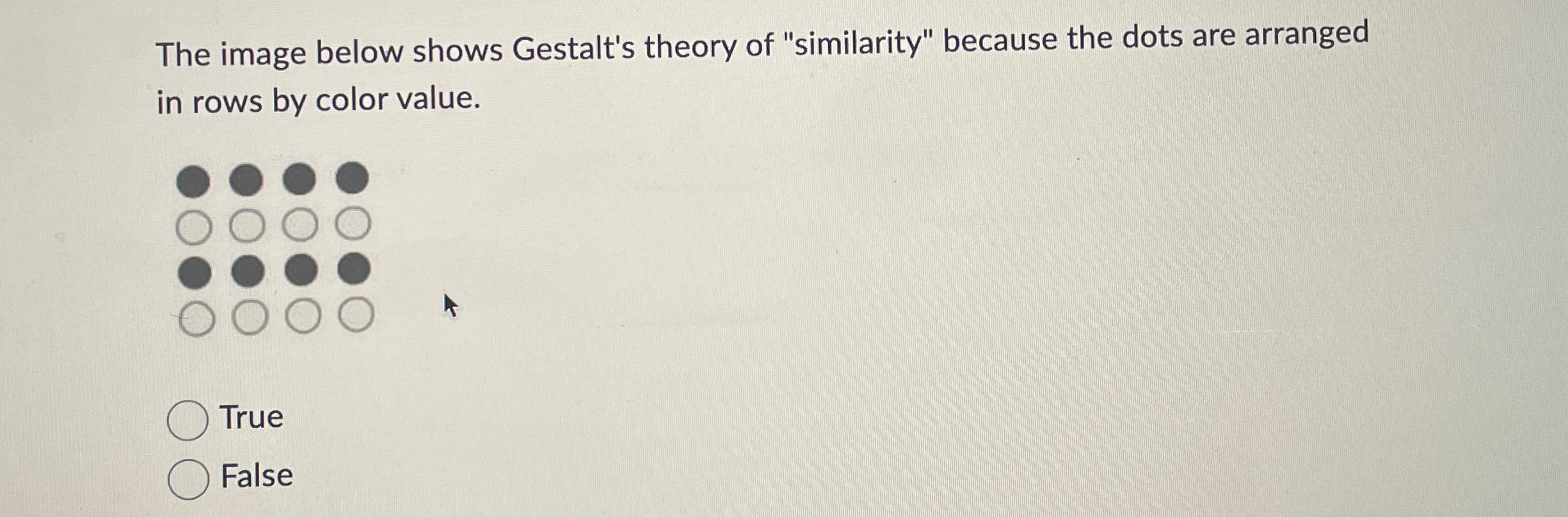 Solved The image below shows Gestalt's theory of | Chegg.com