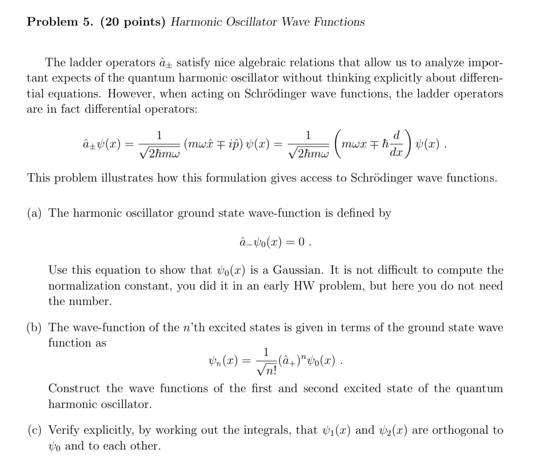 Solved The ladder operators a^±satisfy nice algebraic | Chegg.com