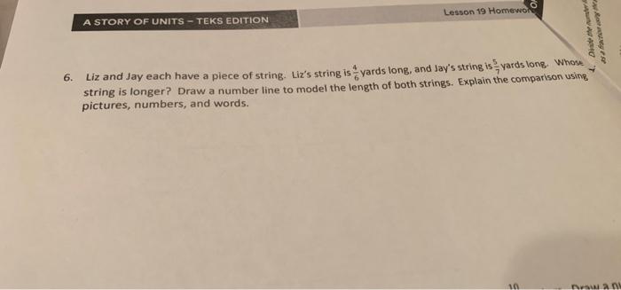 Solved Lesson 19 HomeWON . A STORY OF UNITS - TEKS EDITION * | Chegg.com